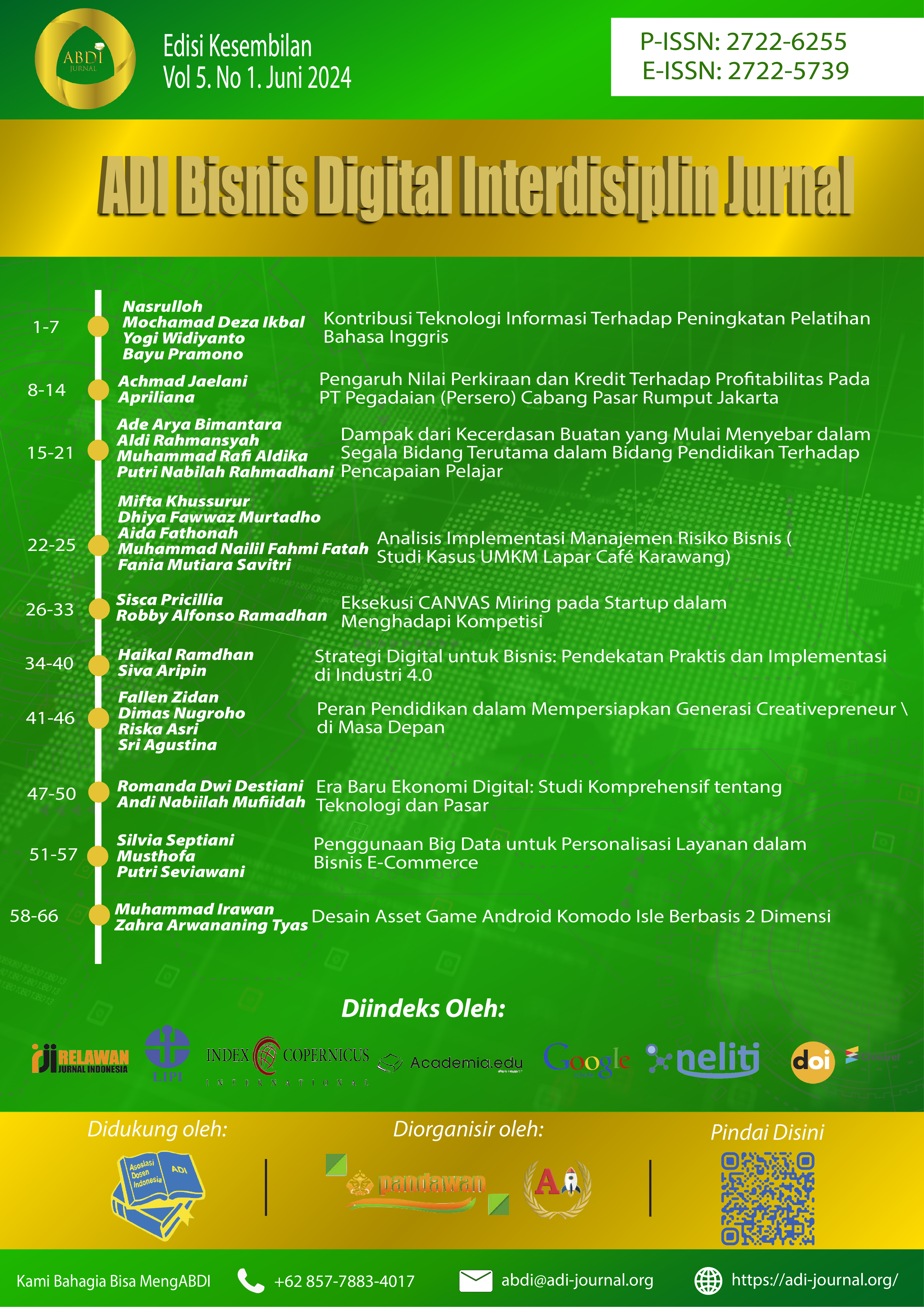 Vol 5 No 1 (2024): ADI Bisnis Digital Interdisiplin (ABDI Jurnal) | ADI ...